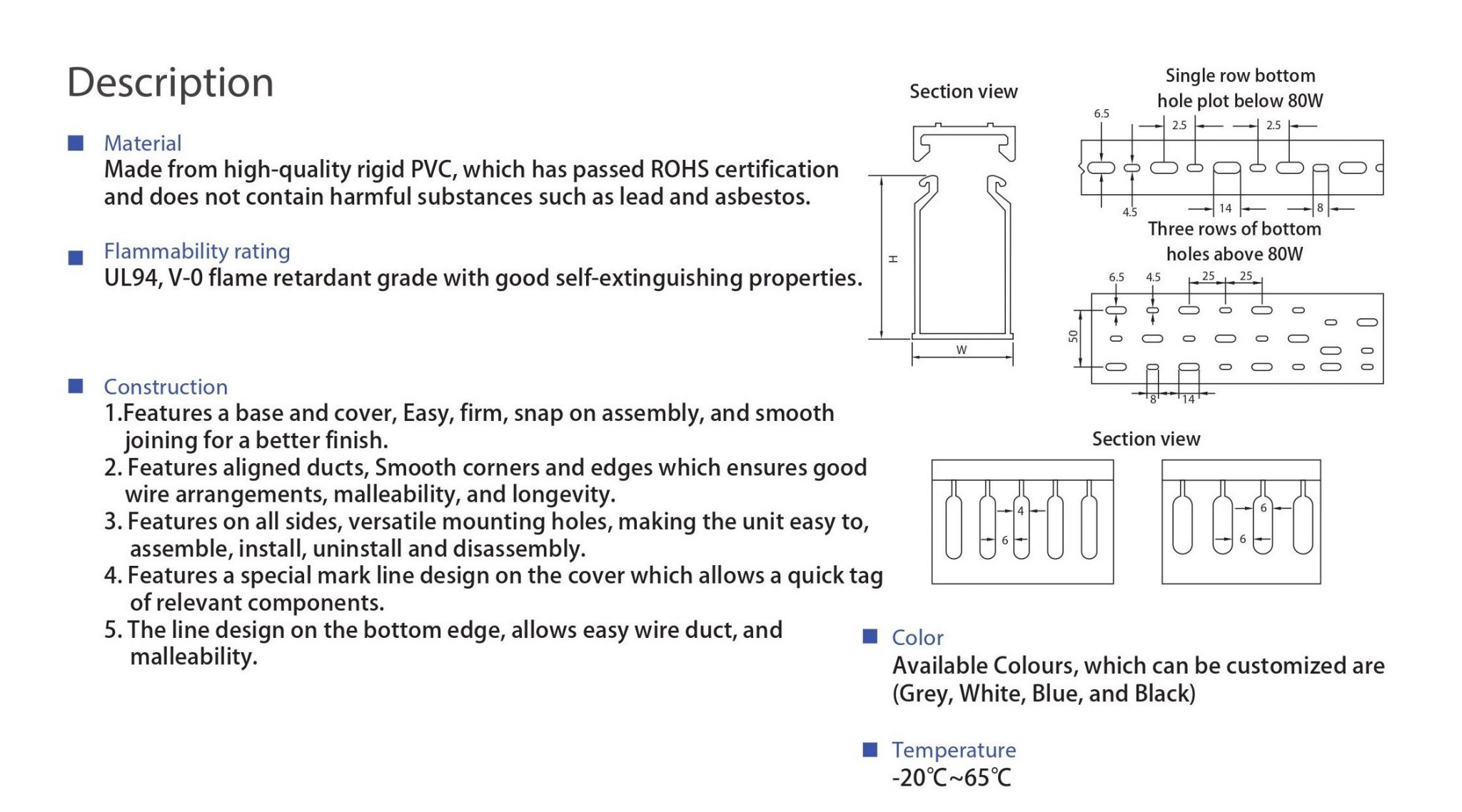 SWD flame retardant wiring duct (open fine-tooth type) - Sacomjsc